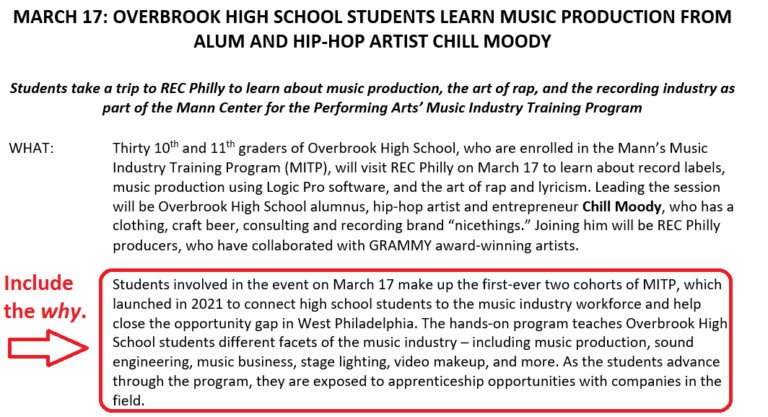 How To Write a Media Advisory